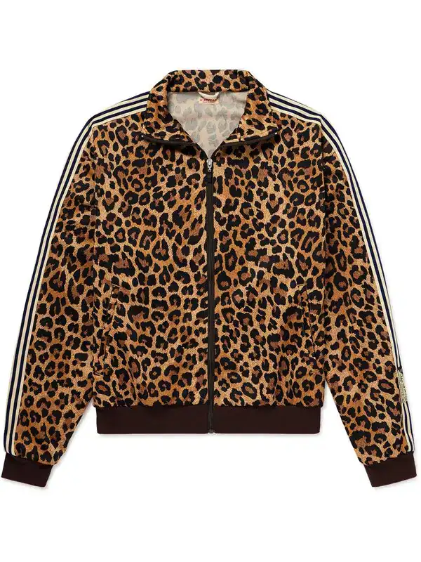 Kapital Webbing-Trimmed Leopard-Print Tech-Jersey Track Jacket 2